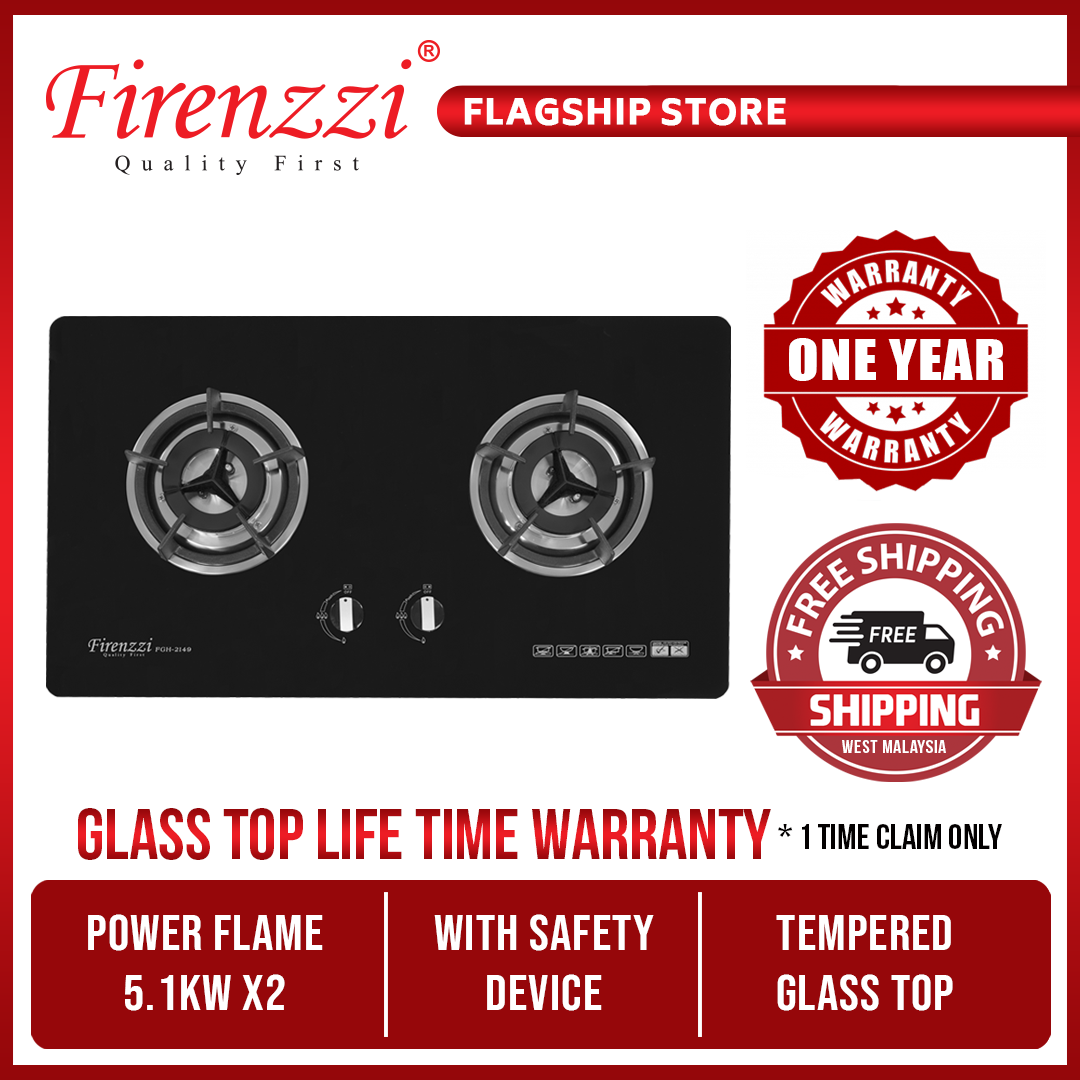 Firenzzi MERZ-251 Flexi Series 2 Burners Glass Hobs FGH-2149 (safety ...