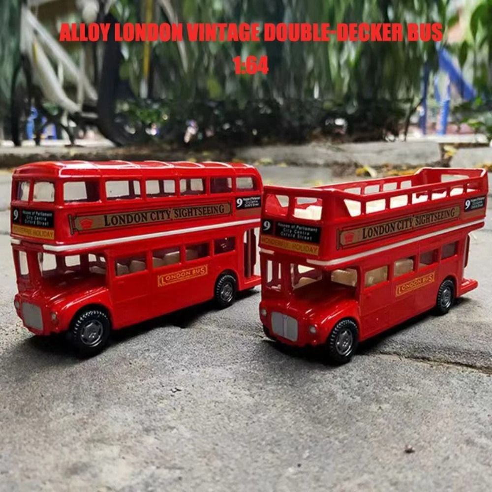 Car Decor Double Decker Bus Car Model British Europe Simulation Travel ...