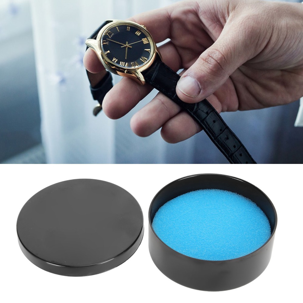 Portable Plastic Box Watch Gasket Grease Round Shape Black Color O Ring ...