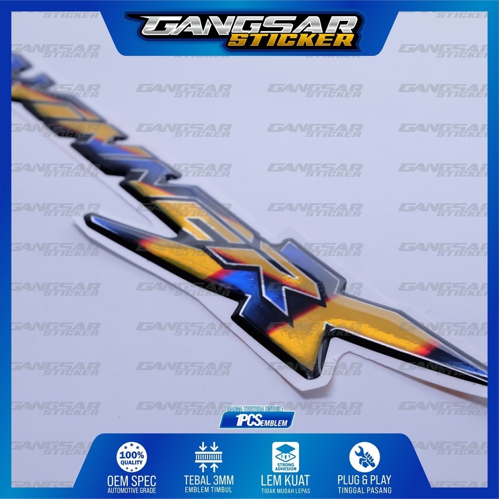 Emblem honda winner x / emblem timbul honda winner x / emblem titanium ...