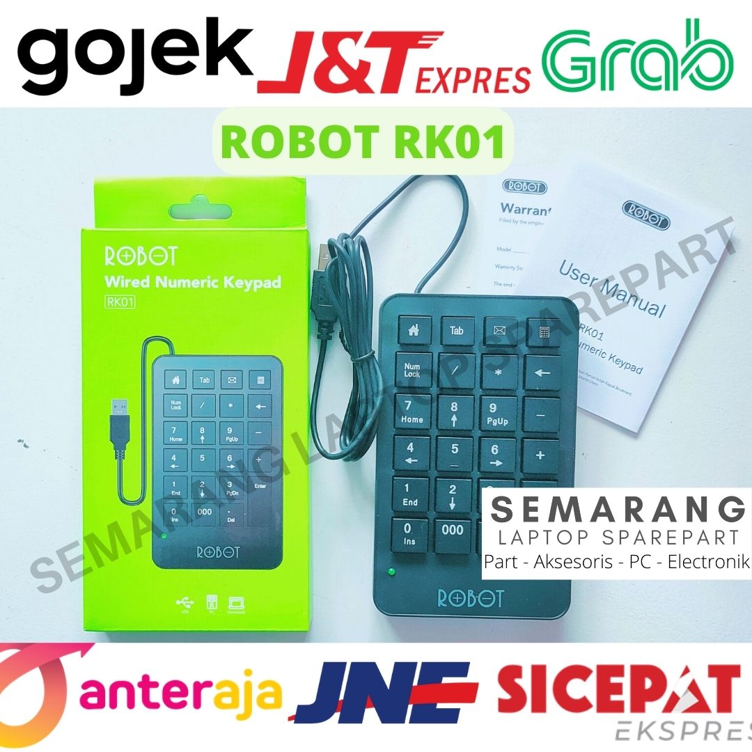 ROBOT RK01 Keyboard Numeric Keypad Numpad Wired Kabel Usb Numerik Angka ...