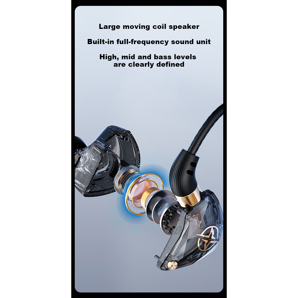 Kidlove Hi-fi Wired Headphones With Mic Noise Cancelling Dynamic In-ear Earbuds Bass Music ...