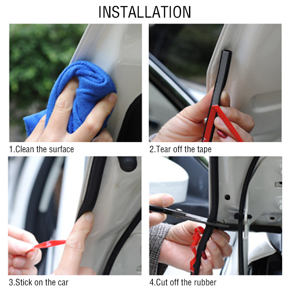5 Meters Car Rubber Door Seal Strip Double layer B Type for Audi Q3 8U ...