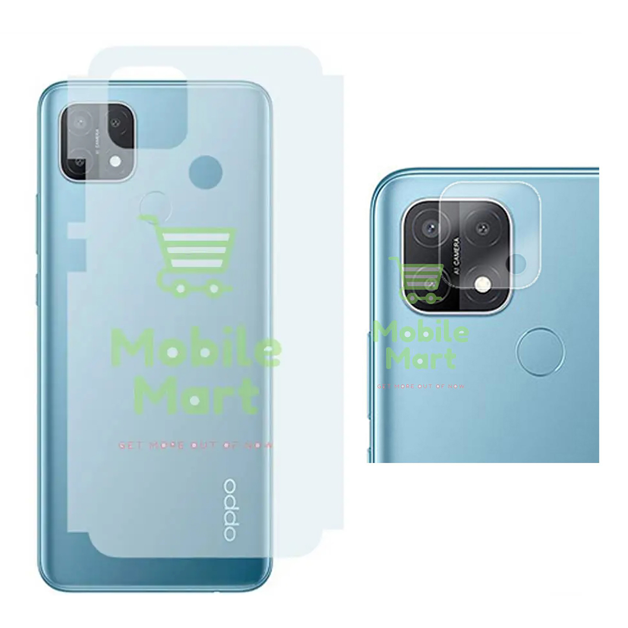 Oppo A15 Anti-Fingerprint Matte Soft Skin Back Film Cover + Crystal ...