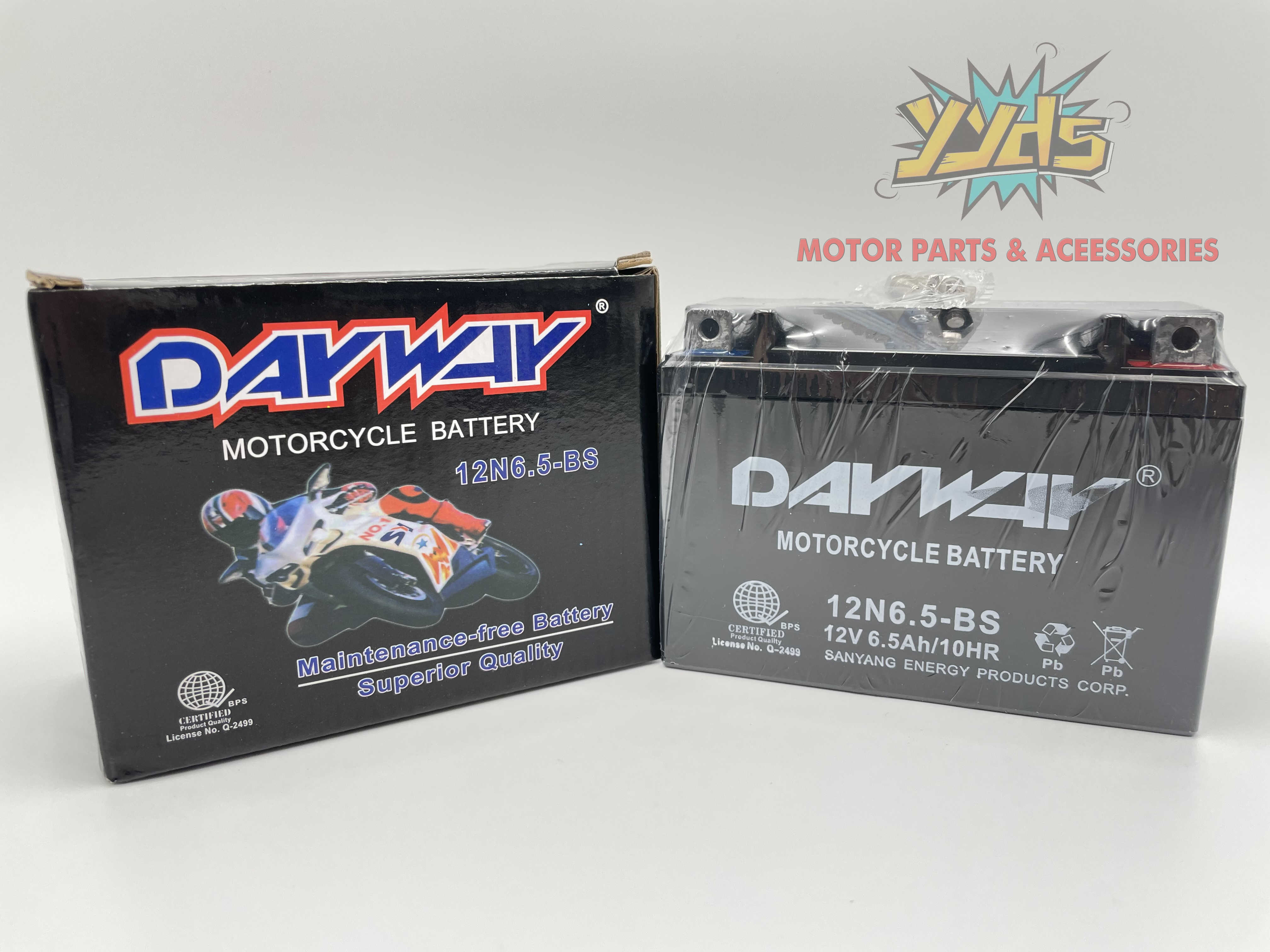 Motorcycle DayWay 100% Original Battery 3L 4L 5L/5A 6.5L 7L 9LBattery | Lazada PH