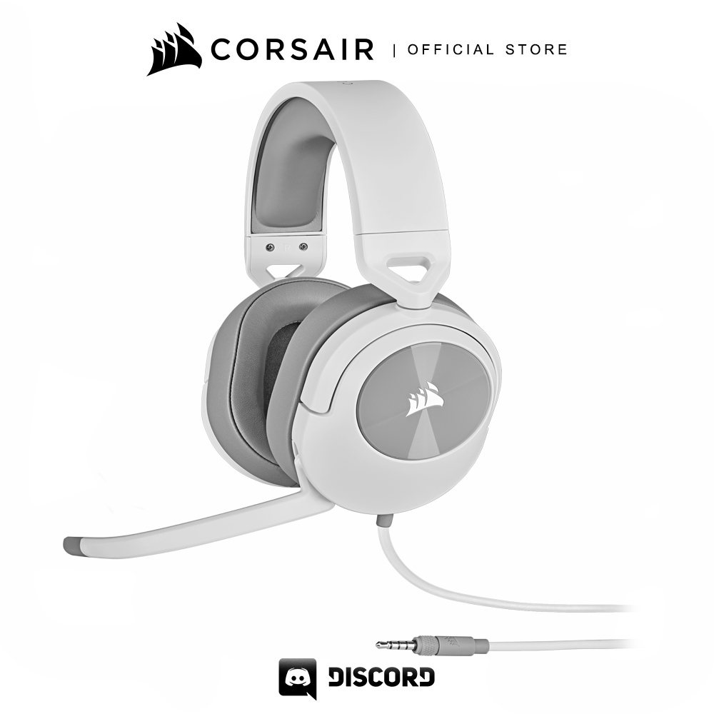 CORSAIR Headset HS55 STEREO Wired Gaming Headset — White (AP) | Lazada ...