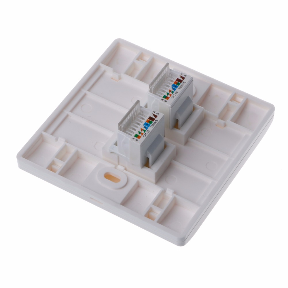【VogueVenture】2 Ports CAT5e / CAT6 Modules RJ45 jack Network Wall Plate ...