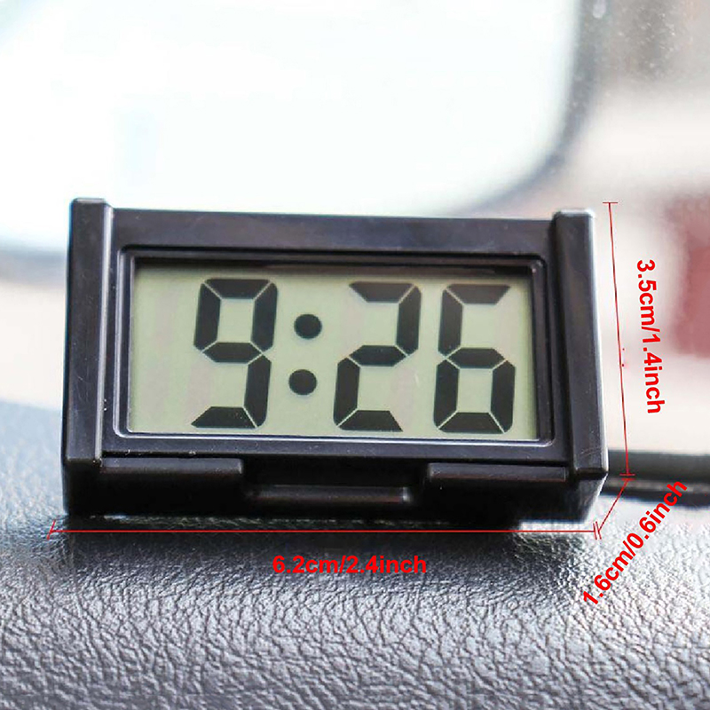 Mini Car Dashboard Digital Clock Vehicle Self-Adhesive With LCD Time Day Display | Daraz.pk