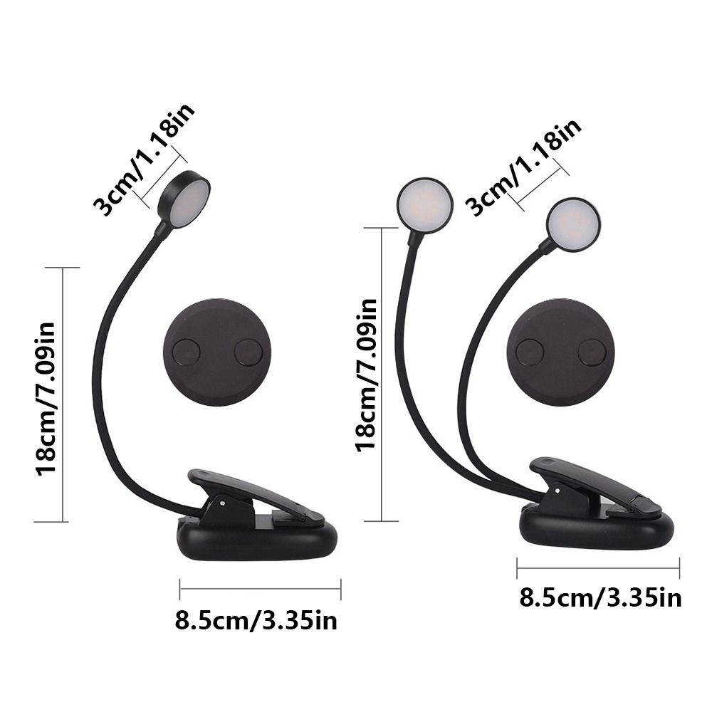 Smooth Surface 9/18 Leds LED Clip on Reading Light Flexible Gooseneck ...