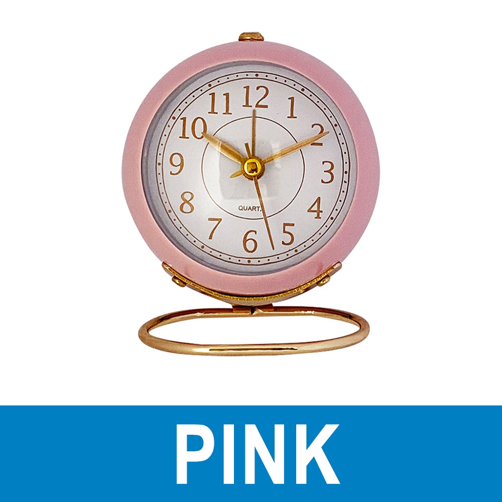 PRADO MALAYSIA Mini Vintage Alarm Clock Retro Gold Stand Globe Alarm ...