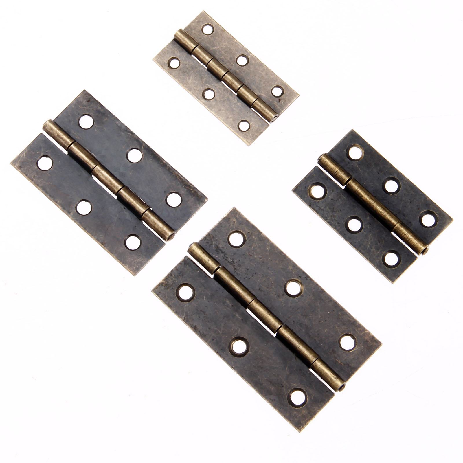 2pcs Antique Cabinet Door Furniture Hinge Drawer Luggage Jewelry Wood ...