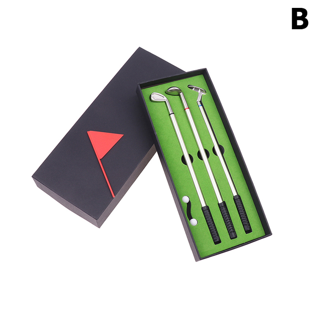【The Quiet Page】Golf Pen Set Mini Desk Golf Ball Pen Includes Putting ...