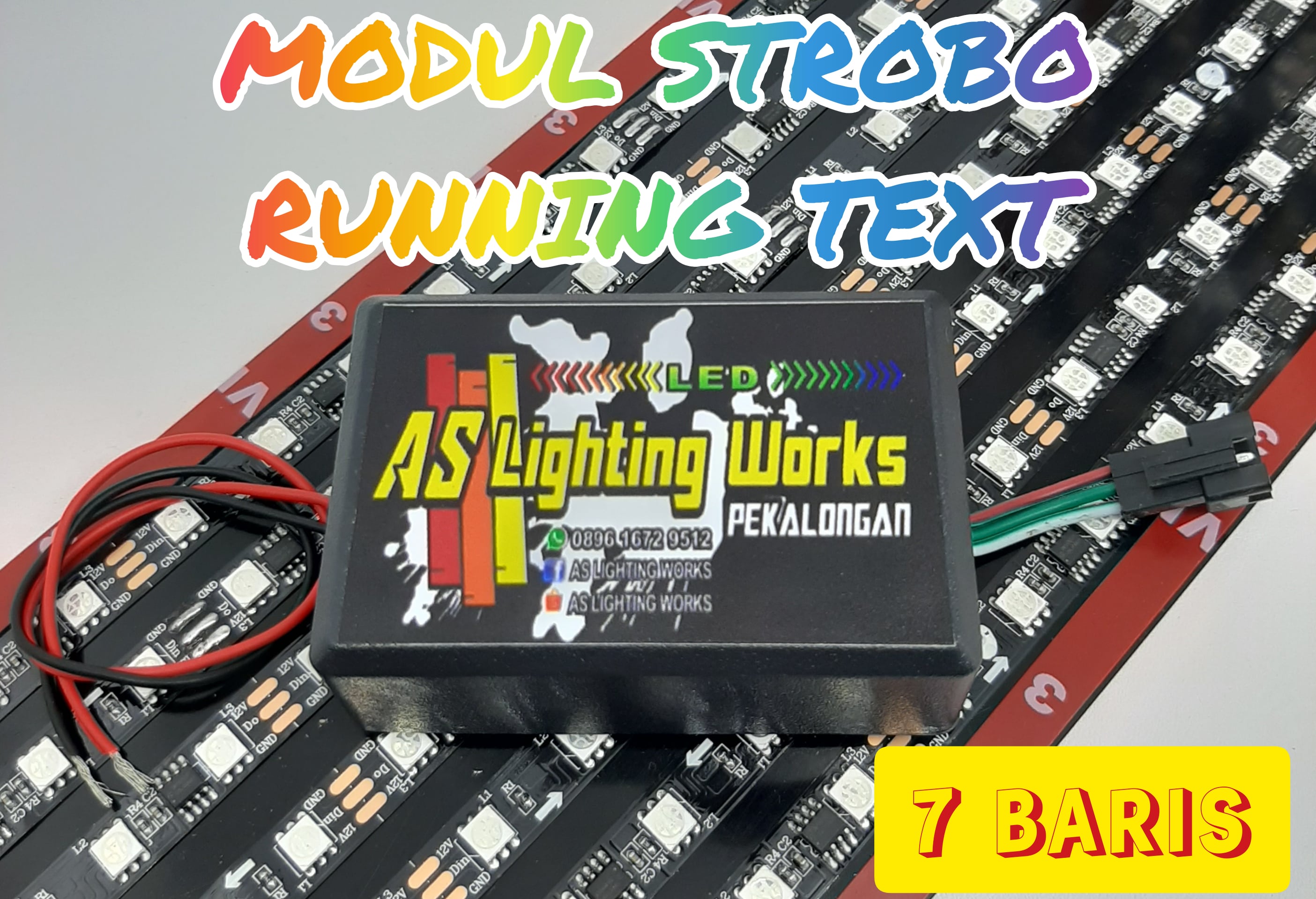 MODUL STROBO RUNNING TEXT 7 BARIS WS2811 | Lazada Indonesia
