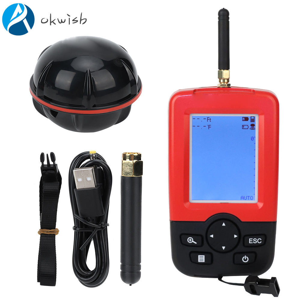 [okwish] Portable Wireless Fish Finder Fishfinder Sonar Sensor Fishing ...