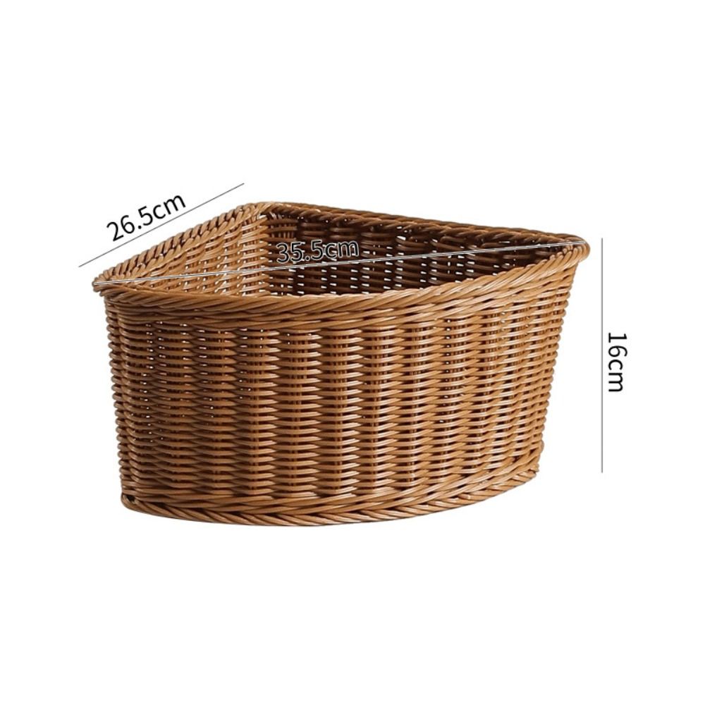 Space Saver Fan-Shaped Corner Storage Basket Curved Design Multipurpose ...