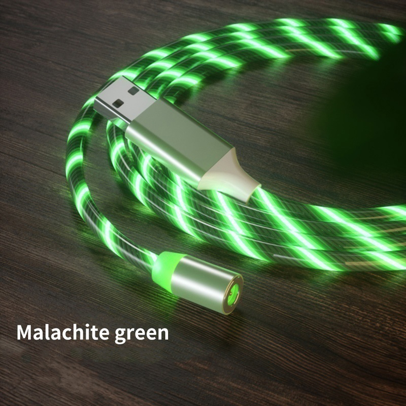 LED Flowing Magnetic Charging Cable Magnetic Phone Charger Light Up ...