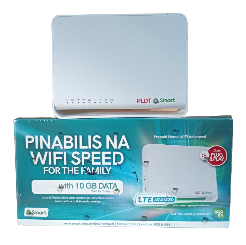 PLDT SMART Prepaid Home WiFi LTE-Advanced (cat6) w/ FREE! 10GB valid ...
