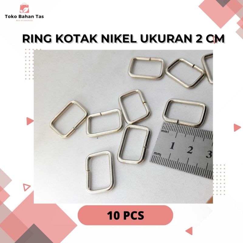 (10 PCS) RING KOTAK BESI NIKEL UKURAN 2 CM | Lazada Indonesia