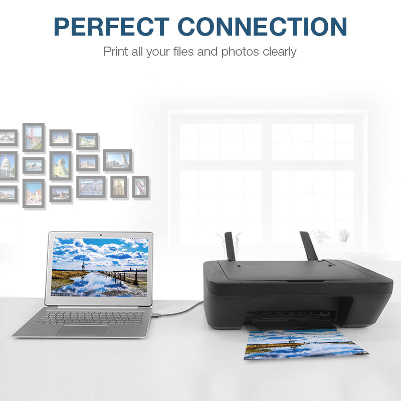 【vogueventure】jsaux Dell Usb Printer Cable Type A Male To B Male