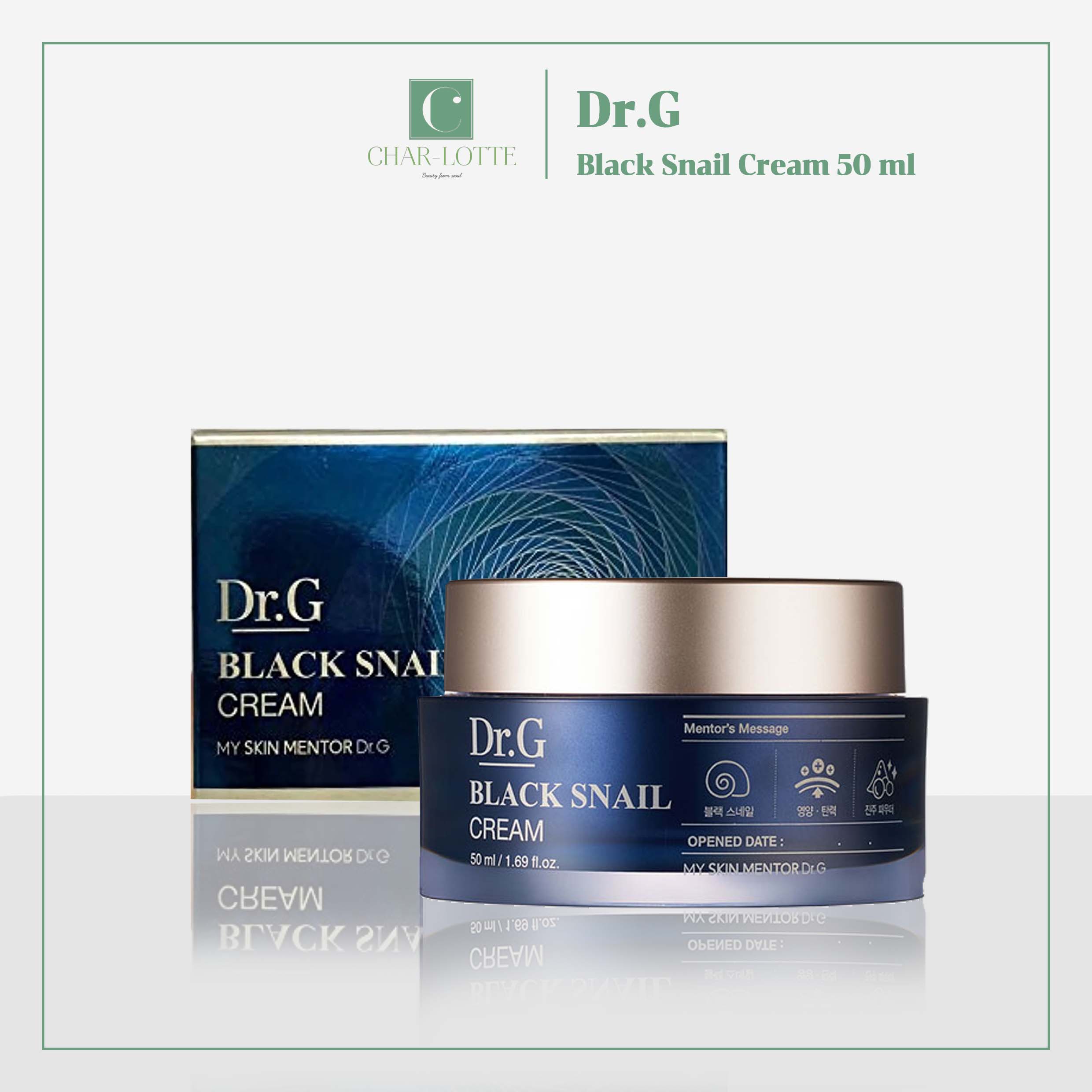 [Charlotte Seoul] Dr.G Black Snail Cream 50ml #doctorg #ครีมลดเลือนริ้วรอย #ผิวกระจ่างใส #2in1 ...