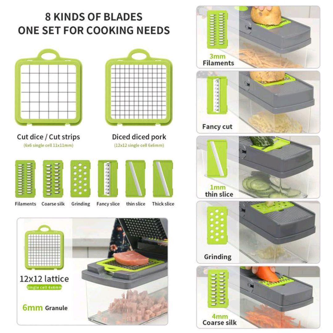 14-in-1 Vegetable Chopper, ANBOO Mandoline Vegetable Slicer, Premium ...