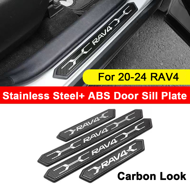 [JUML] Fit For 2020-2024 Toyota RAV4 XA50 4 Door Sill Plate Scuff Pad ...