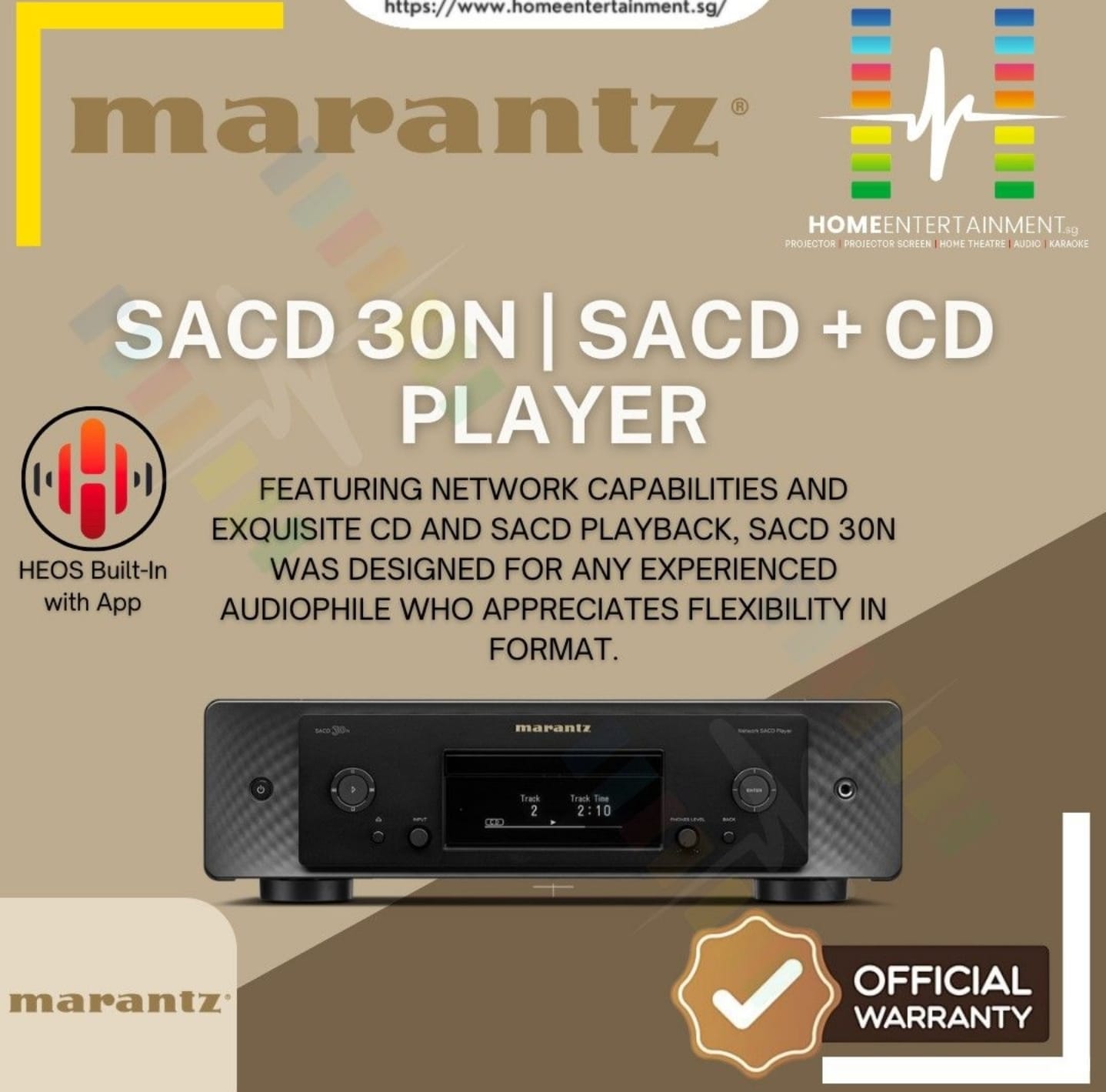 Marantz SACD 30N SACD + CD Player | Premium CD Player with HEOS Built ...