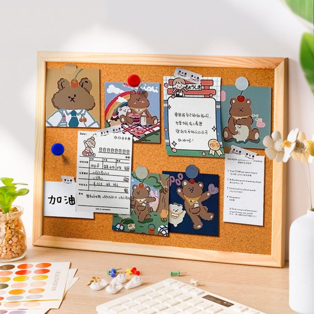 Practical Double-sided Cork Notice Board Wall Hanging Thickened Message ...