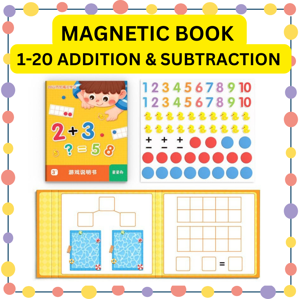 Magnetic Book 2 In 1 Mathematic Addition and Subtraction Maths Teaching ...