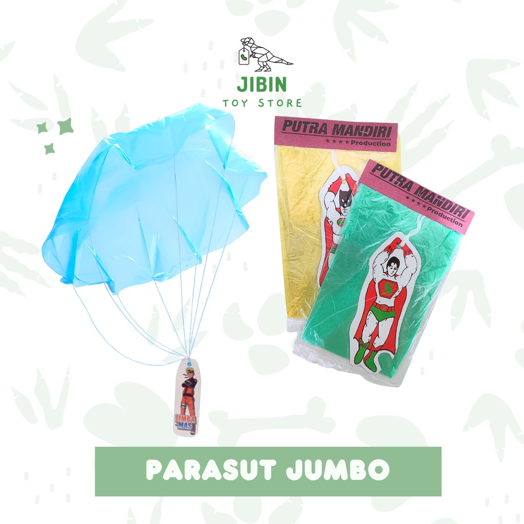 [ JIBIN ] Mainan Parasut Terjun Payung Plastik Jumbo / Mainan Jadul ...