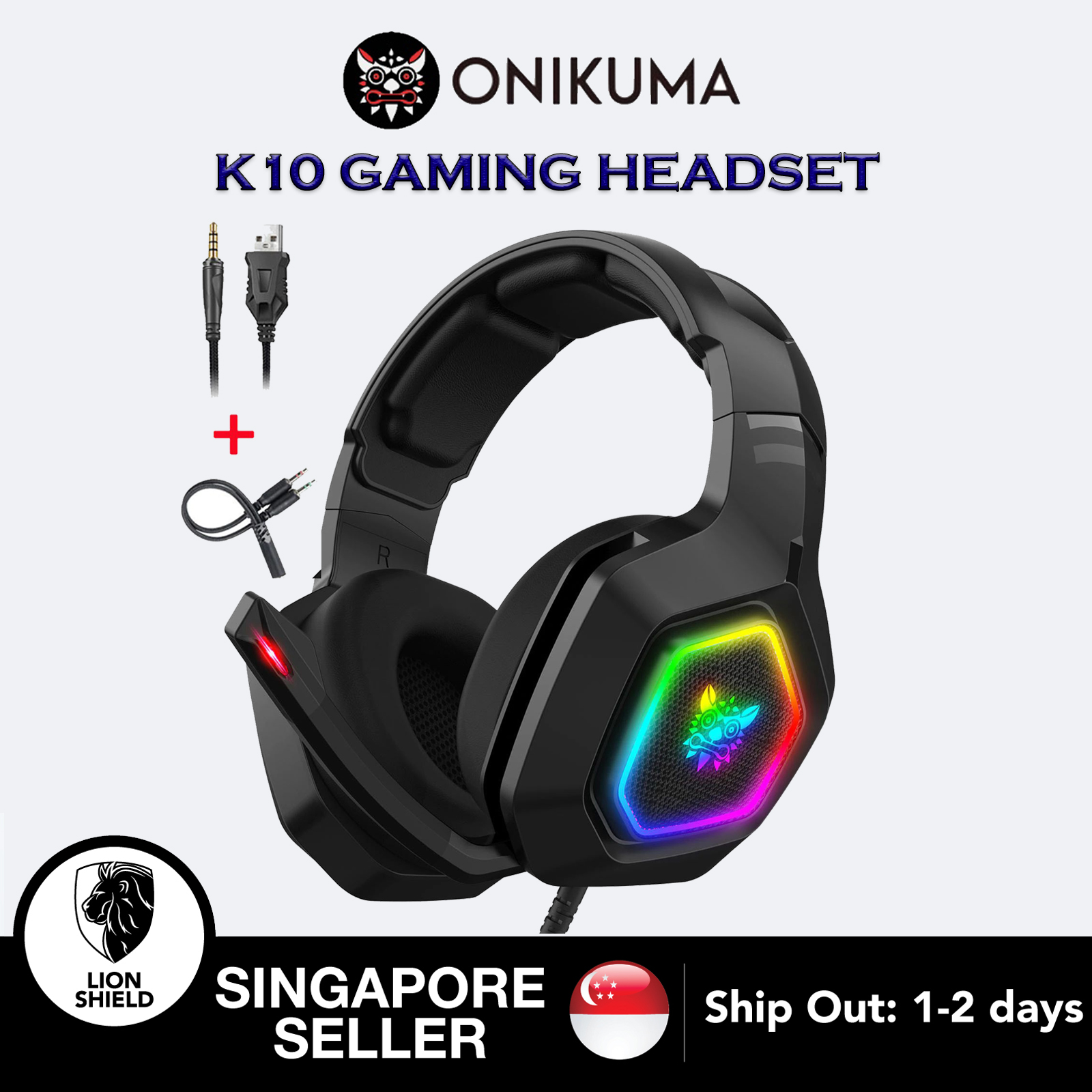(SG) ONIKUMA K20/K19/K10/X9 Gaming Headset with Noise Cancelling ...