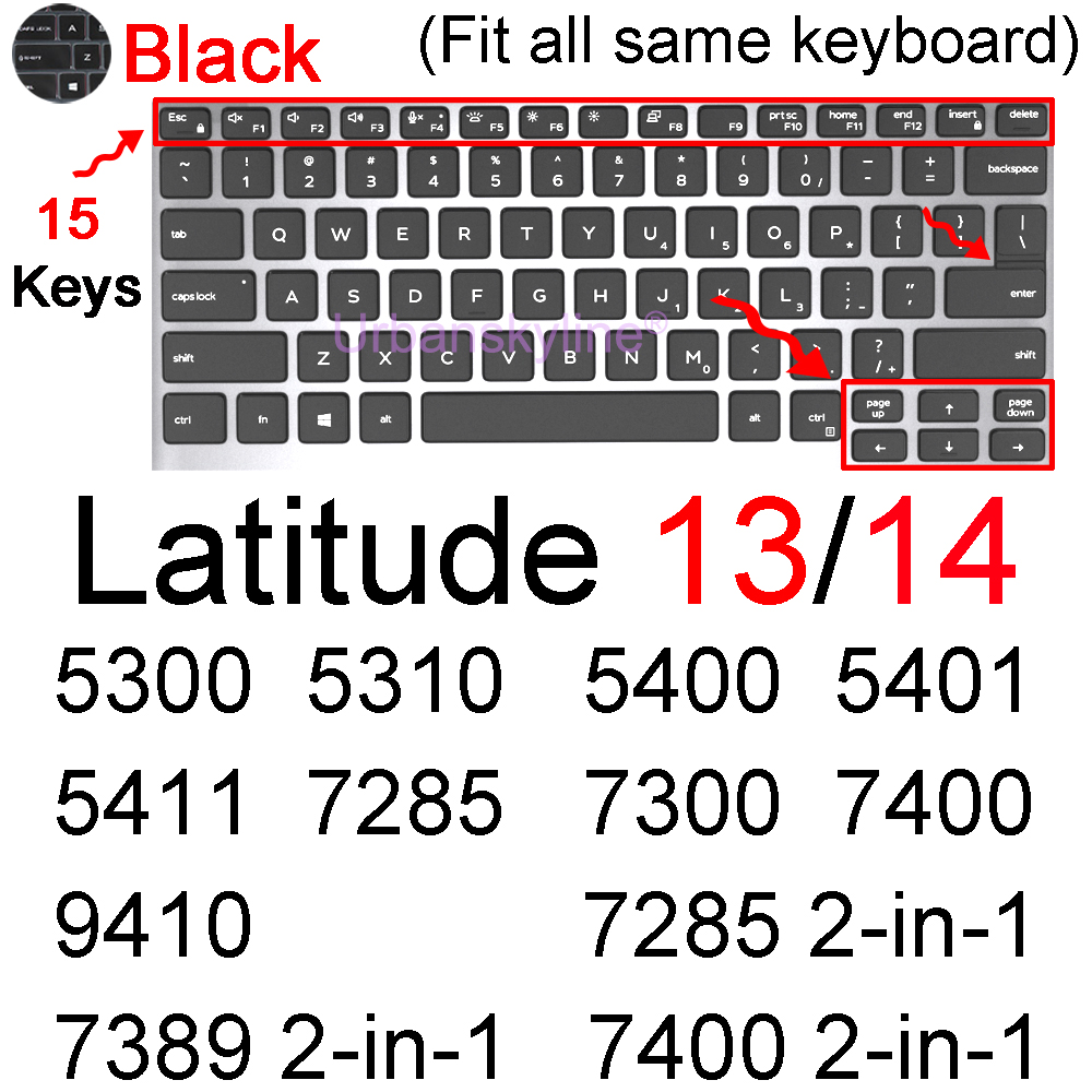 【UrbanNomad】for Dell Latitude 14 13 Keyboard Cover 5400 5410 7480 5300 ...