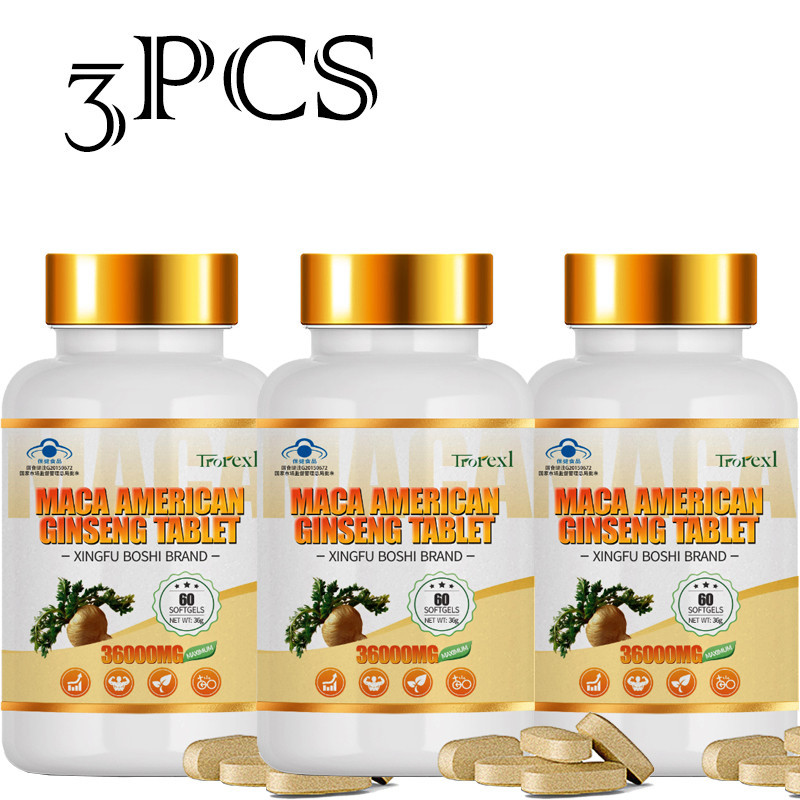 Trorexl Natural Maca American Ginseng Tablets 60 tabletbotol | Lazada