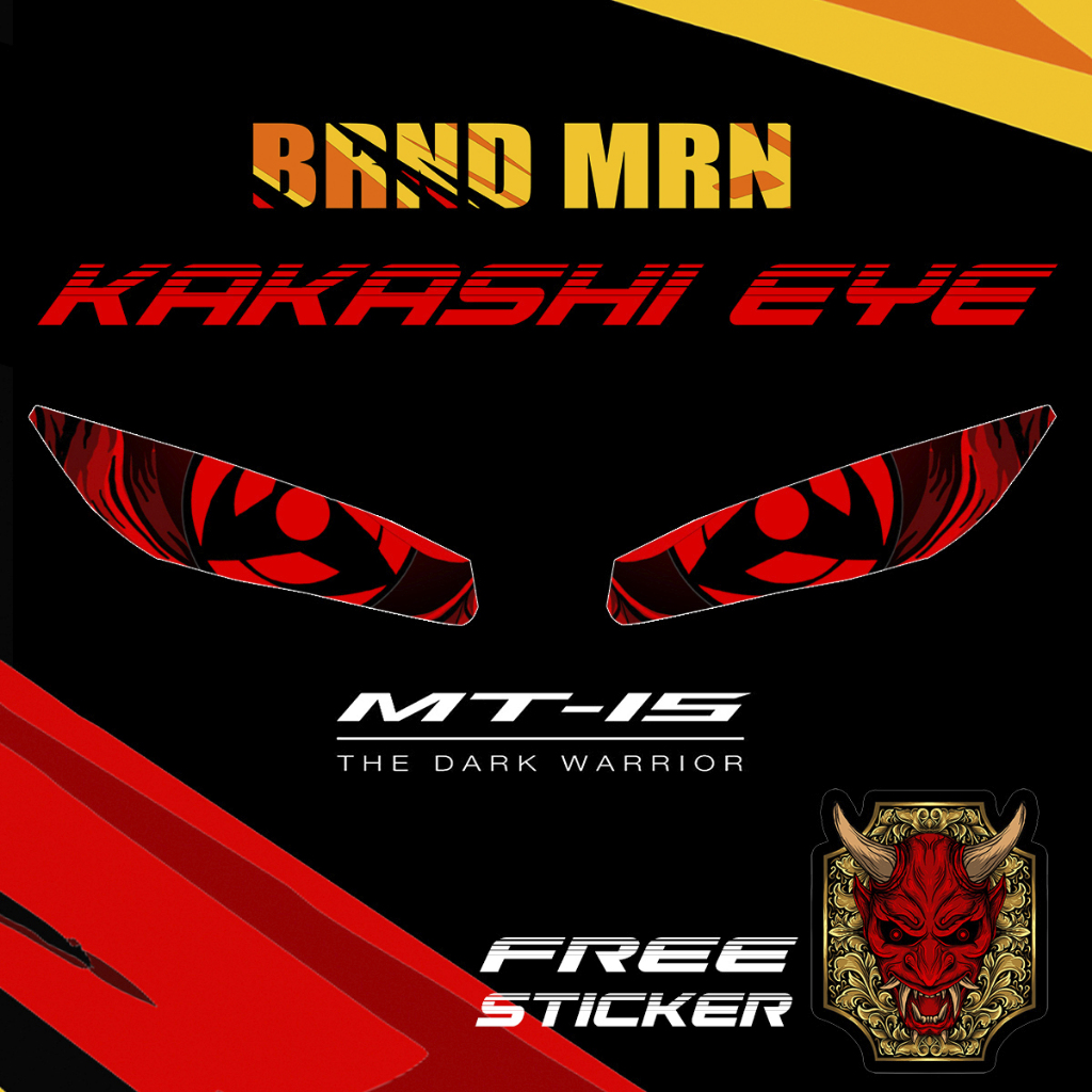 YAMAHA MT-15 EYE SHARINGAN EYE STICKER TINT | Lazada PH
