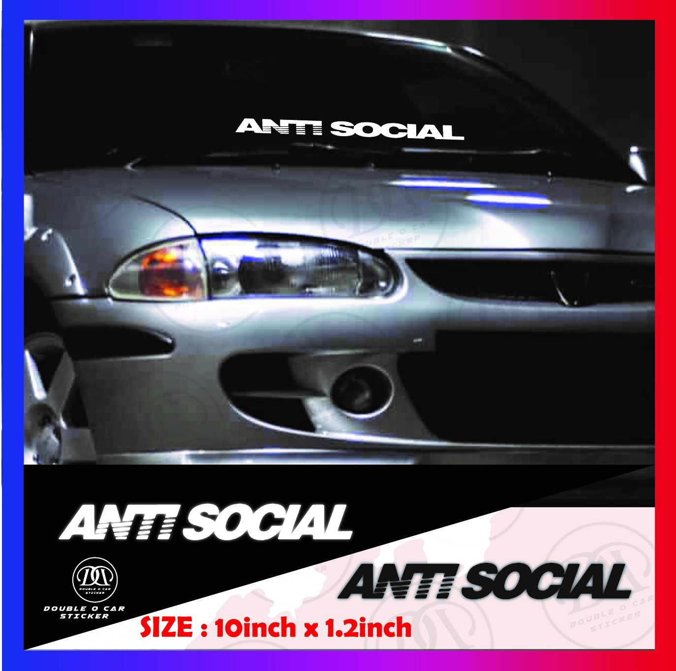 [Ready Stock]Antisocial car sticker for perodua proton axia myvi axia ...