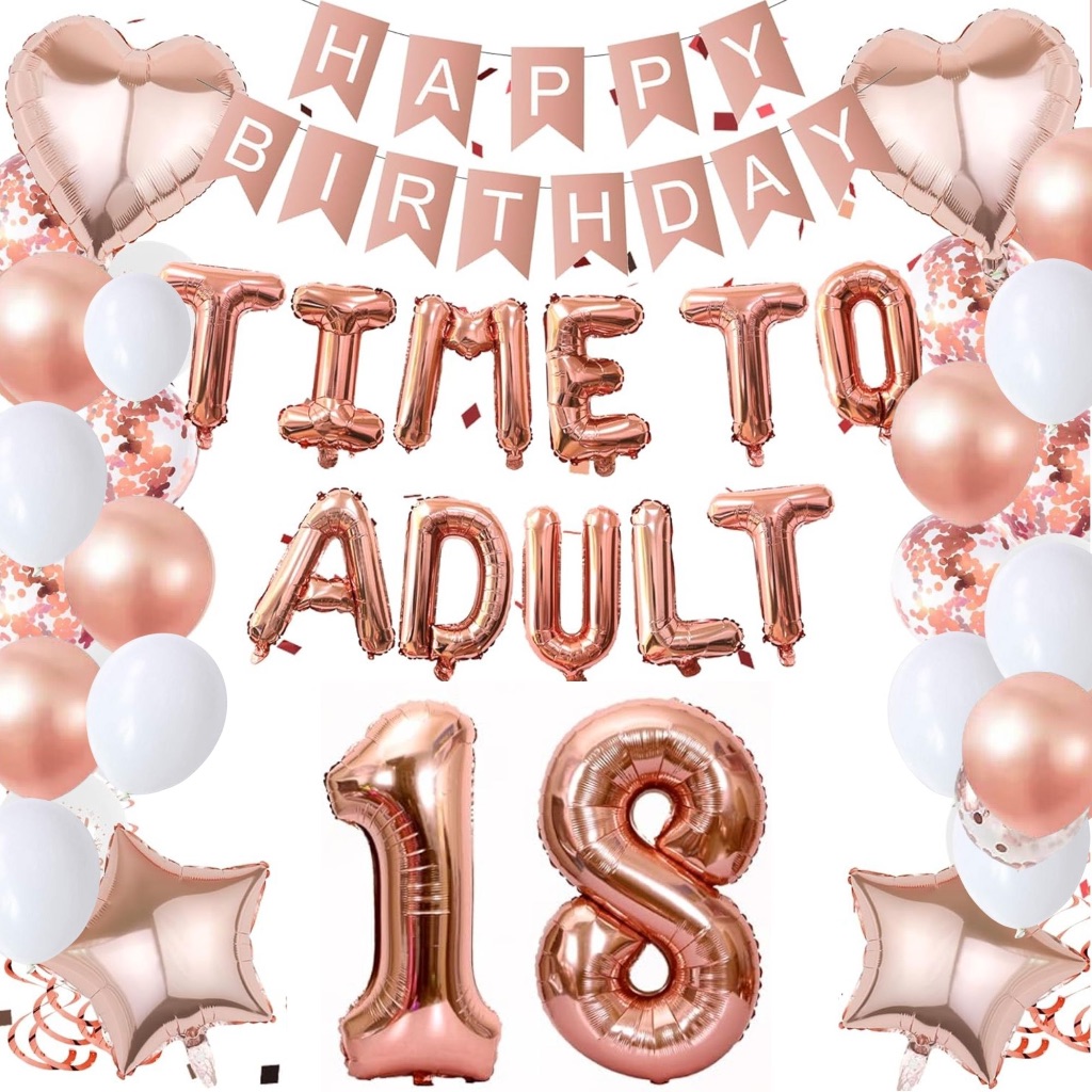 (SG Seller) 18th Birthday Decorations, 18th Birthday Balloon, Sweet ...