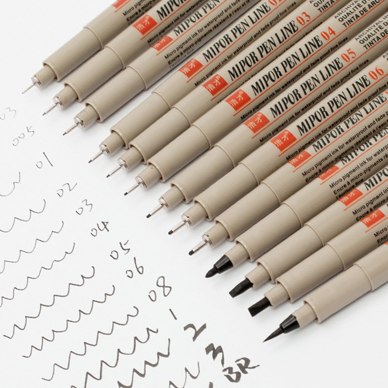Pigment Liner Micron Pen Neelde Drawing Manga Pen Brush Art Markers ...