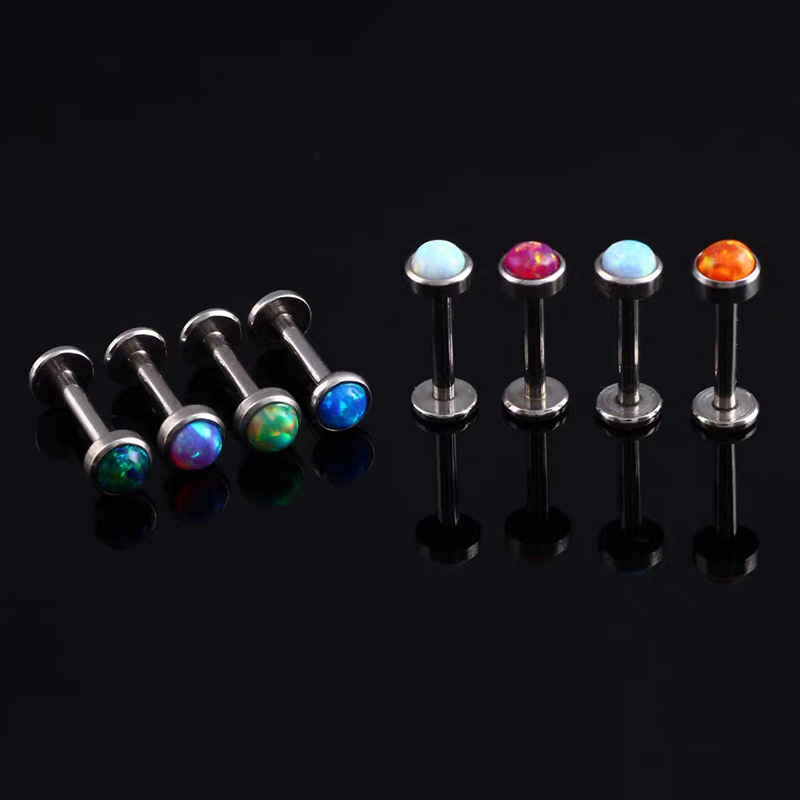 【Special offer】Supply new 304 stainless steel Opal lip nail lip ring ...