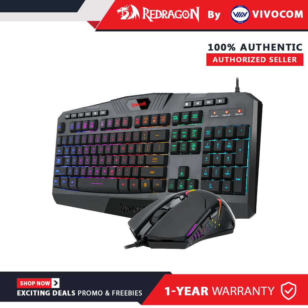 REDRAGON S101-5 GAMING KEYBOARD MOUSE COMBO K503RGB + M601 | Lazada PH