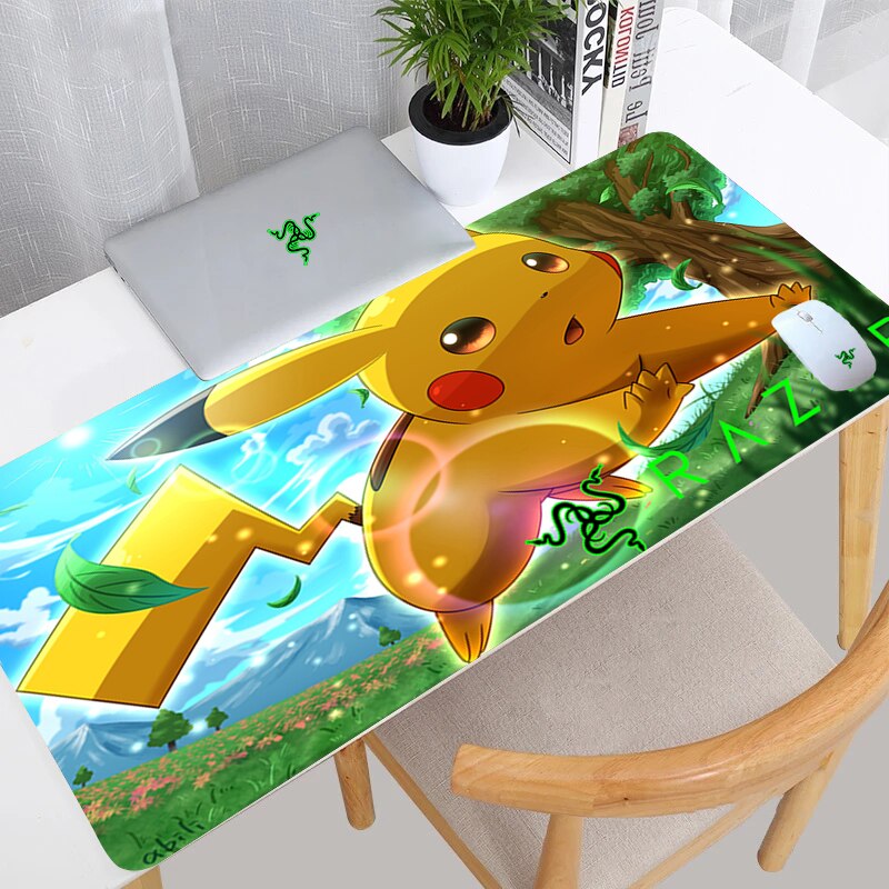 RAZER x Pokemon Pikachu Mouse Pad Game Mats Computer Mouse Mat Keyboard ...