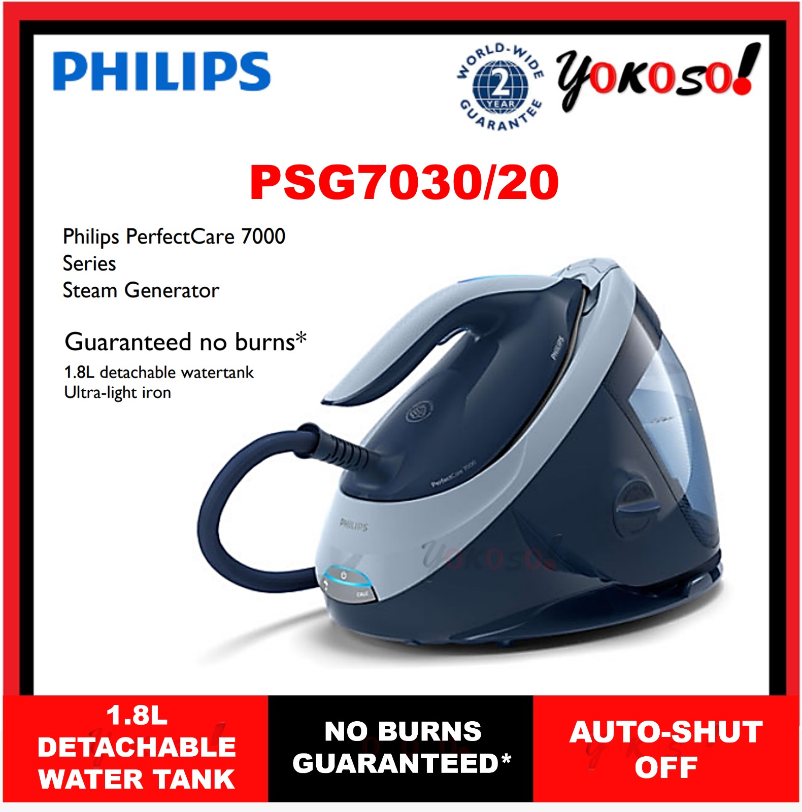 Philips PerfectCare 7000 Series Steam Generator PSG7050/30 1.8L / 2100W ...