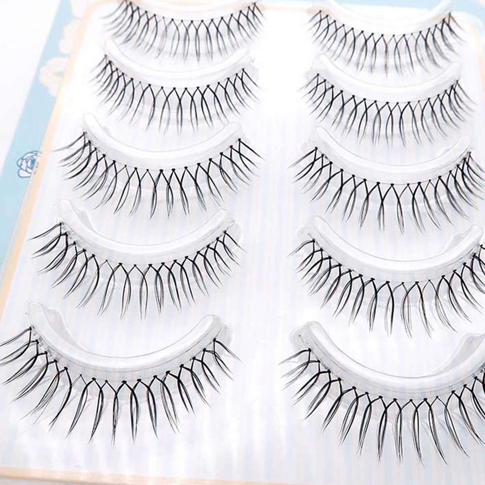 HOT Korean False Eyelashes Natural Wispy Soft V Shaped Lash Extension ...
