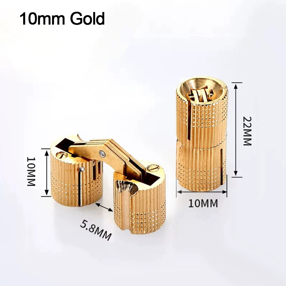 New 8-18mm Brass Hinges Cylindrical Invisible Barrel Hinge Concealed ...