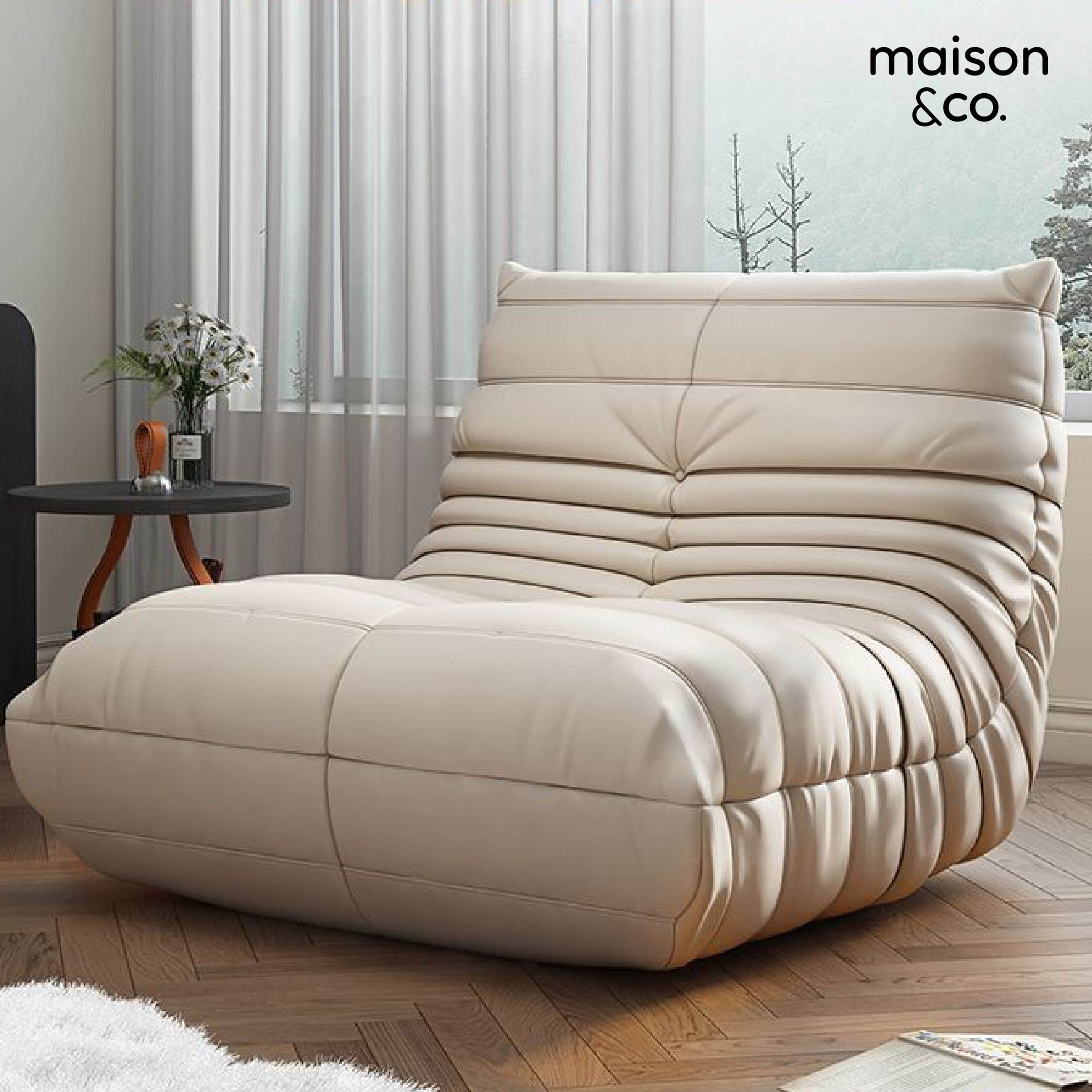 SB Design Square MAISON CO. เก้าอี้ รุ่น LAMMY สีครีม (77x94x68 ซม. ...