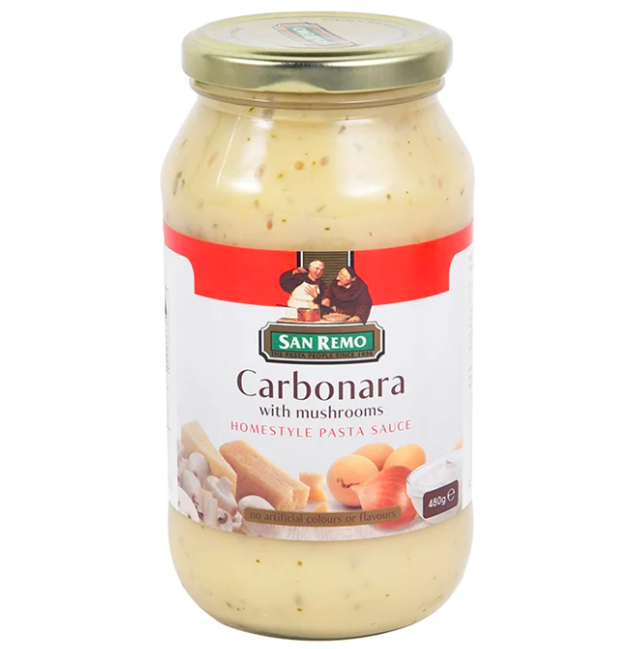 ซอสพาสต้าคาโบนาร่า 480กรัม San Remo Carbonara Sauce 480g | Lazada.co.th