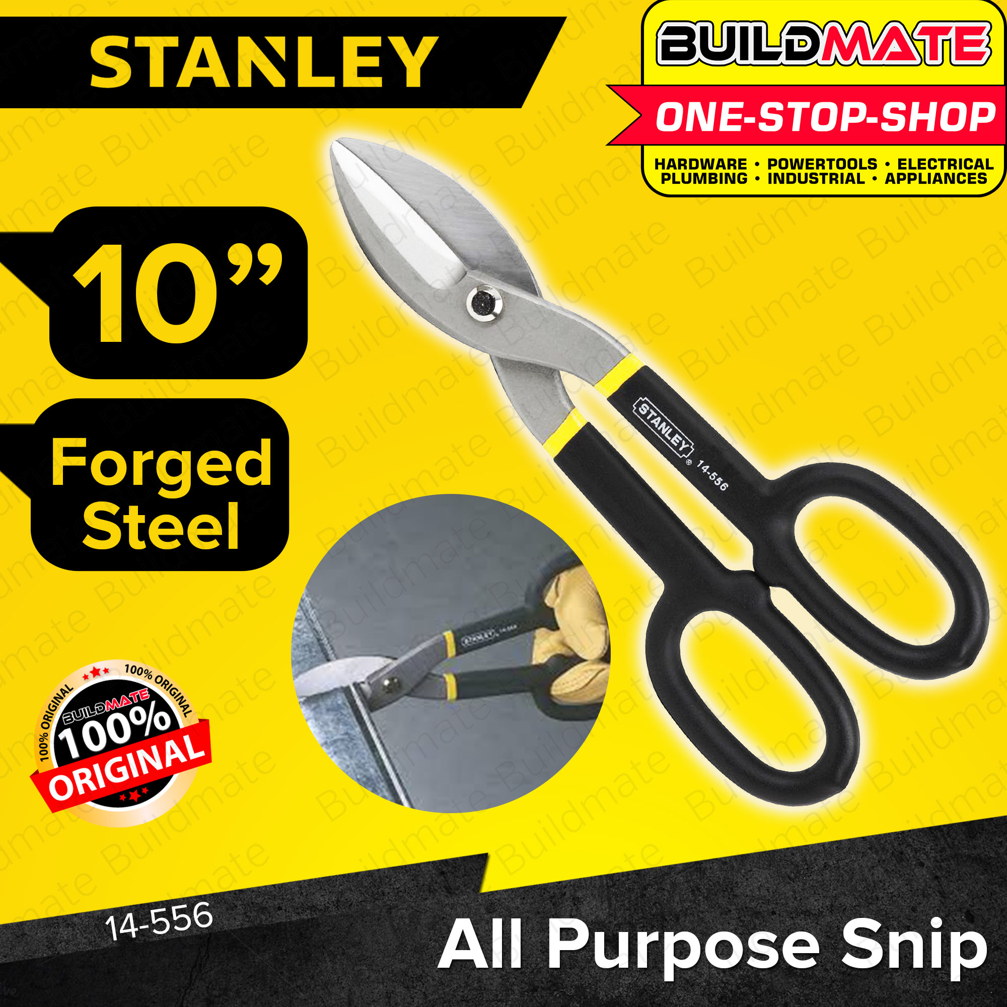 STANLEY Max Steel All Purpose Tin Snip Scissors 10" 254mm / 12" 305mm ...