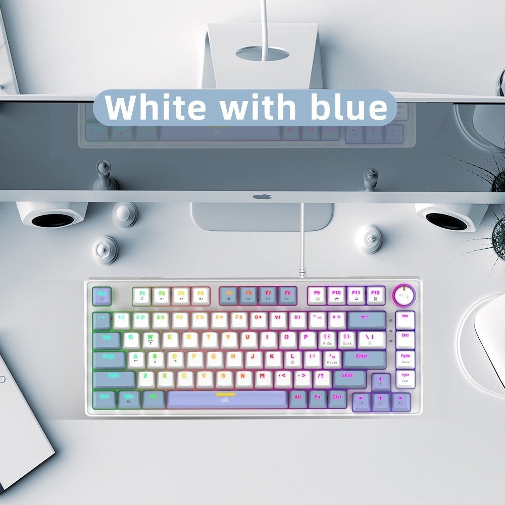 Zeus GD-88 Hot Swappable Mechanical Gaming Keyboard Wired 82 Keys Color ...