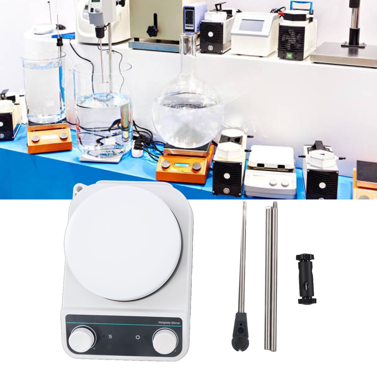 Magnetic Stirrer 2L 200W 200 ถึง 1500RPM เครื่องทำความร้อนอย่างรวดเร็ว ...