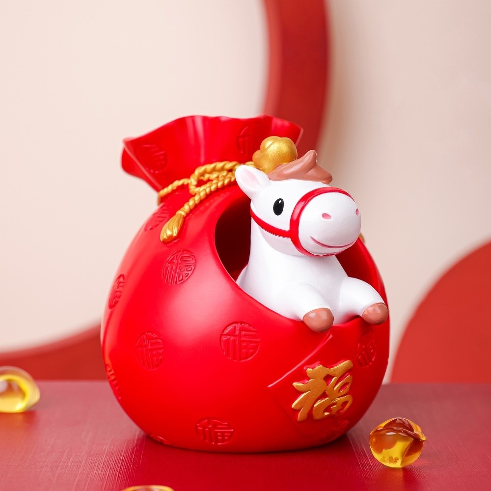 Gift Idea Fortune 2026 Horse Year Mascot Ornaments Bag Cute Zodiac ...