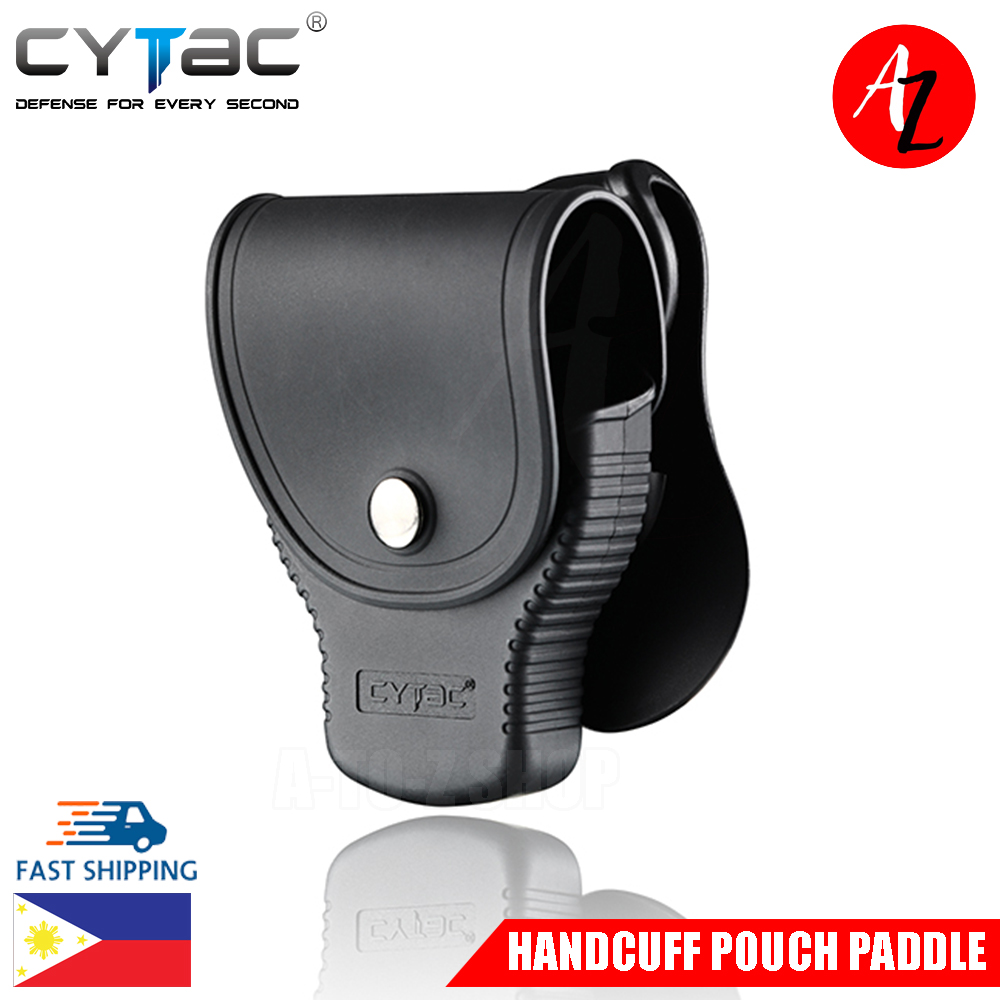 Cytac Open Top Polymer Handcuff Pouch Holster Paddle Belt with Lid for ...